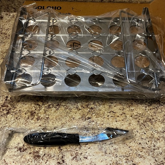 Kitchen | Stainless Steel Jalapeno Grill Rack W Bottom Supportive ...